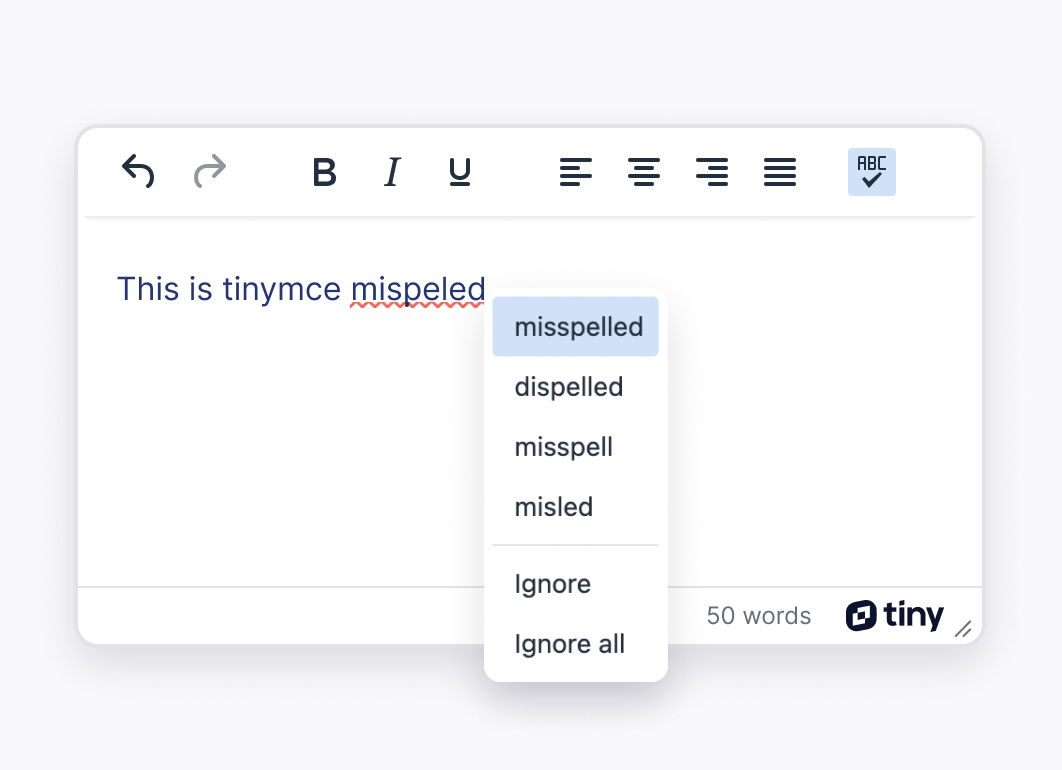 Spell Checker | Multi language spell checker | TinyMCE